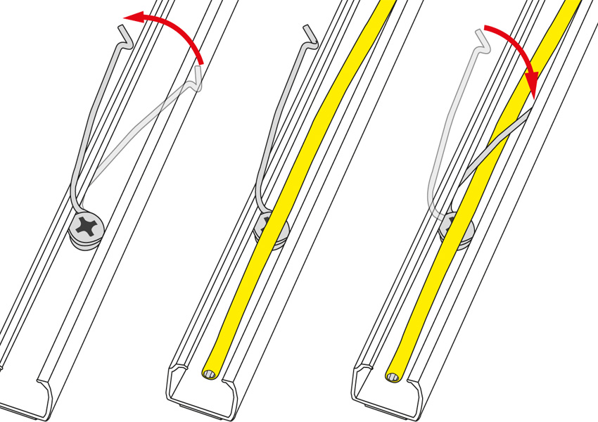 Spring Clipping with D-Line - Professional Electrician